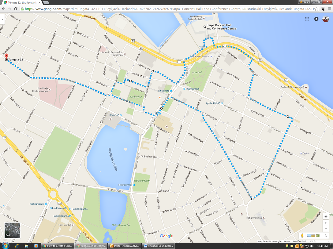 Reykjavik Soundwalk Map | Sounding Out!